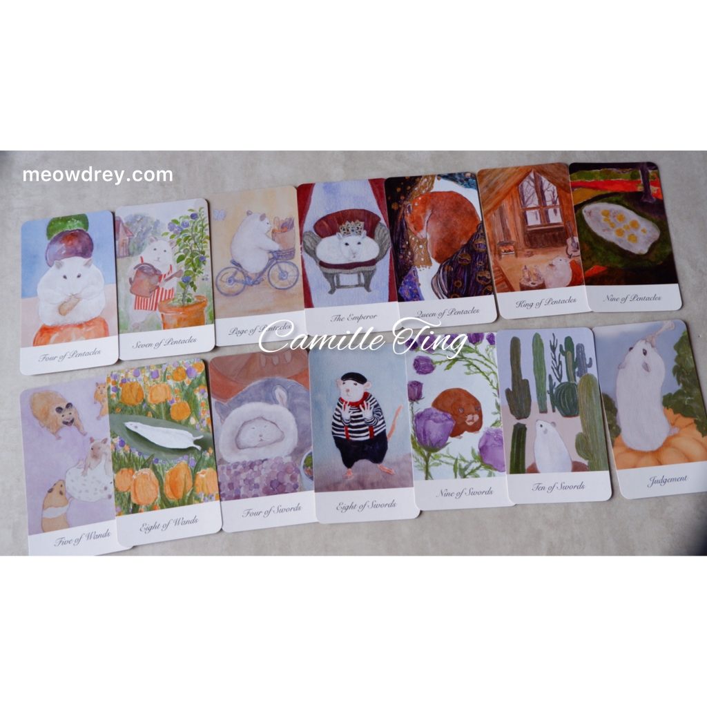 Hamster Tarot Card Deck : Bobby & Mei Mei Tarot 小ㄅ美美倉鼠塔羅牌 - Meowdrey 喵黛麗塔羅